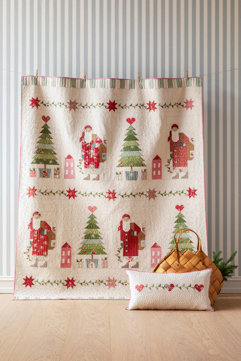 Tilda Merry Little Christmas Fabric | Carol Burgundy – Hollies Haberdashery